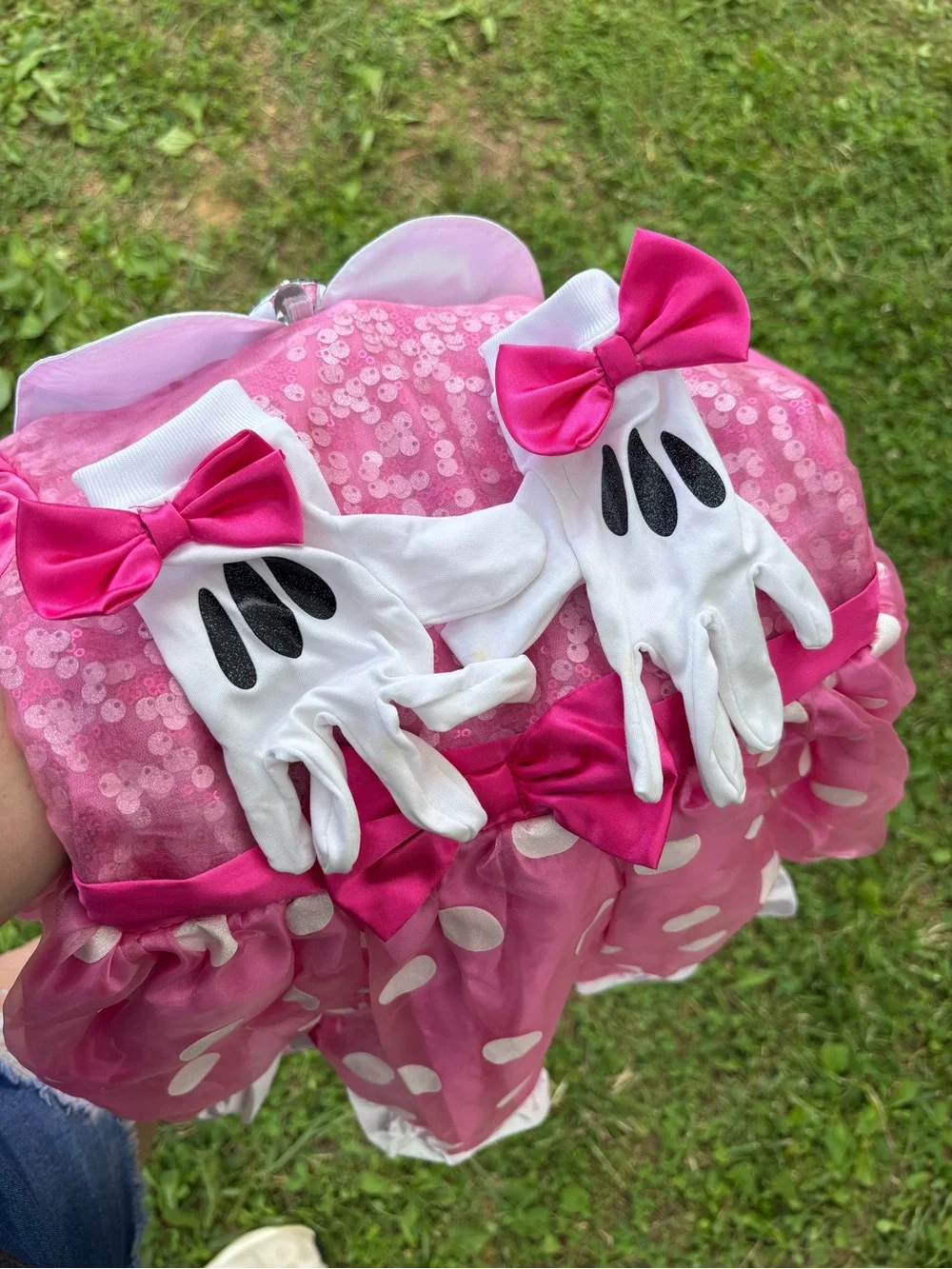 Disney | Costumes | Disney Store Minnie Mouse Pink Polka Dot Princess ...